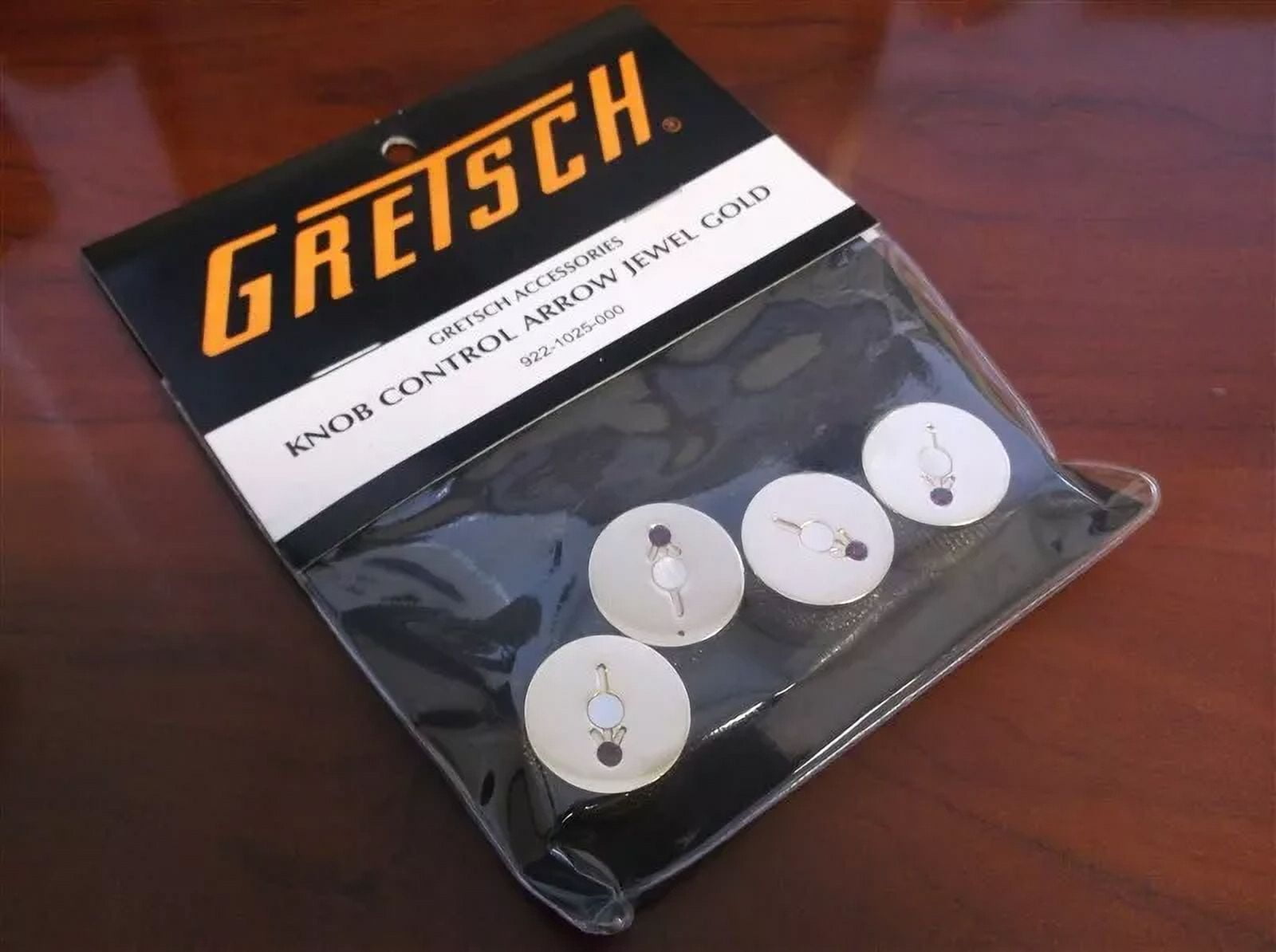 Genuine Gretsch Knobs (4) With Arrow & Red Jewel - GOLD, 922-1025-000 ...