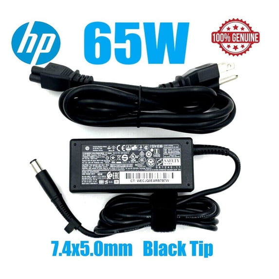 Genuine HP 19.5V/3.34A Power Adapter 65w 7.4mm Barrel - Walmart.com