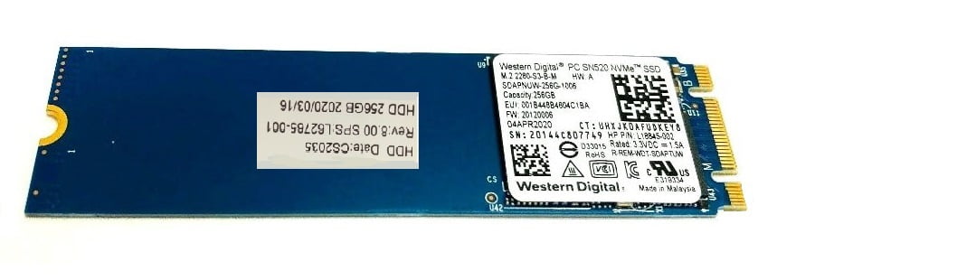 Genuine HP WD 256GB PCIe NVMe M.2 SSD Drive SDAPNUW-256G-1006 L18845-002 - Walmart.com