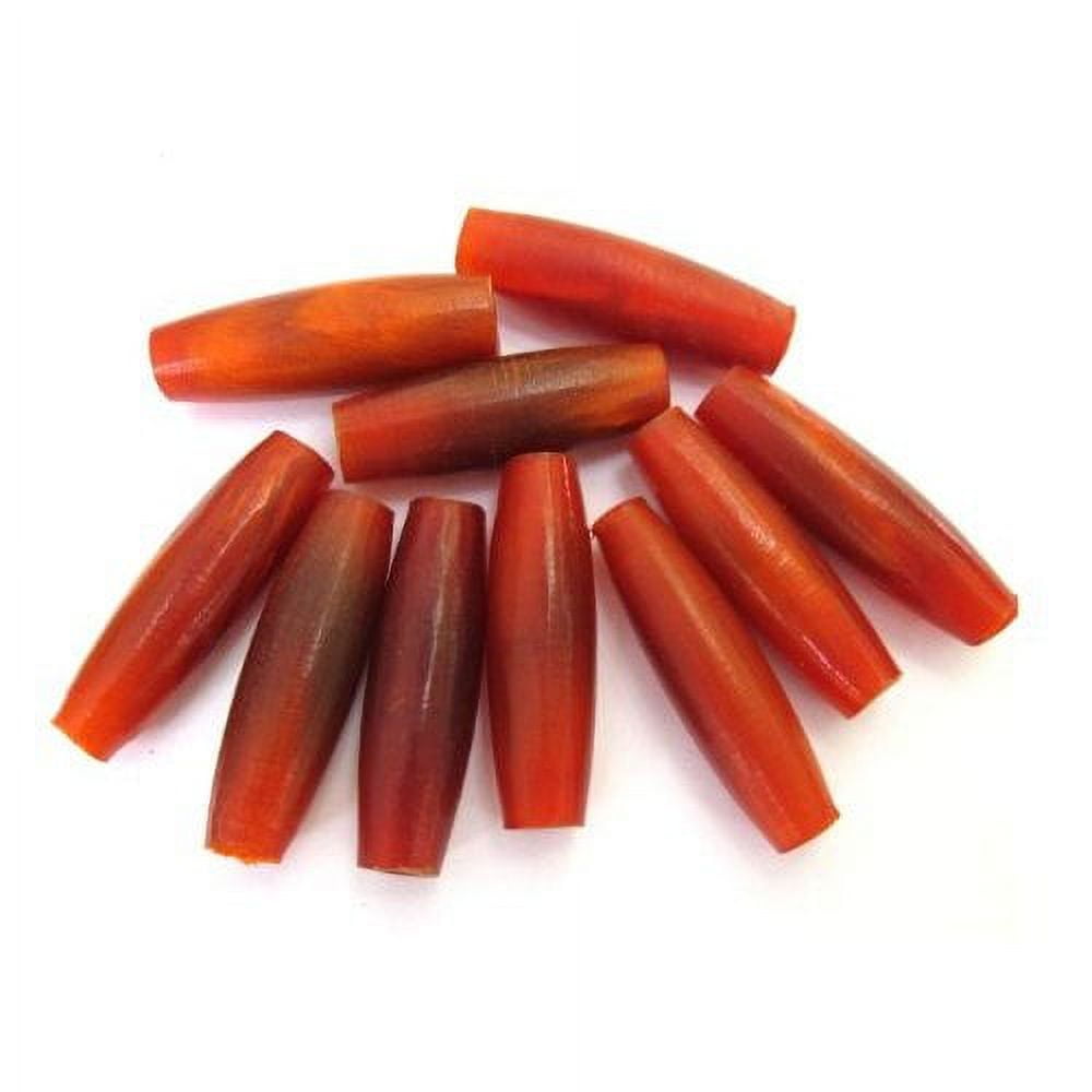 Genuine Hairpipe Bone; Golden Amber Horn, size 1 inch, 25 pcs; Hair ...