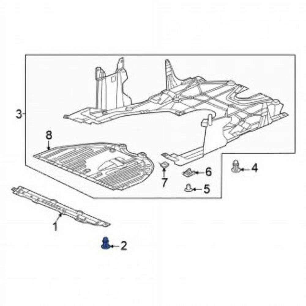 Honda Accord Hybrid Engine Cover Shield Lower, Genuine OE 74110T20A00 ...