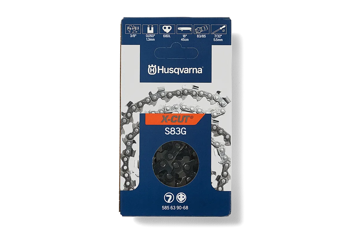 Genuine Husqvarna 585639068 18" 3/8" .050" 68 DL Chainsaw Chain Loop ...