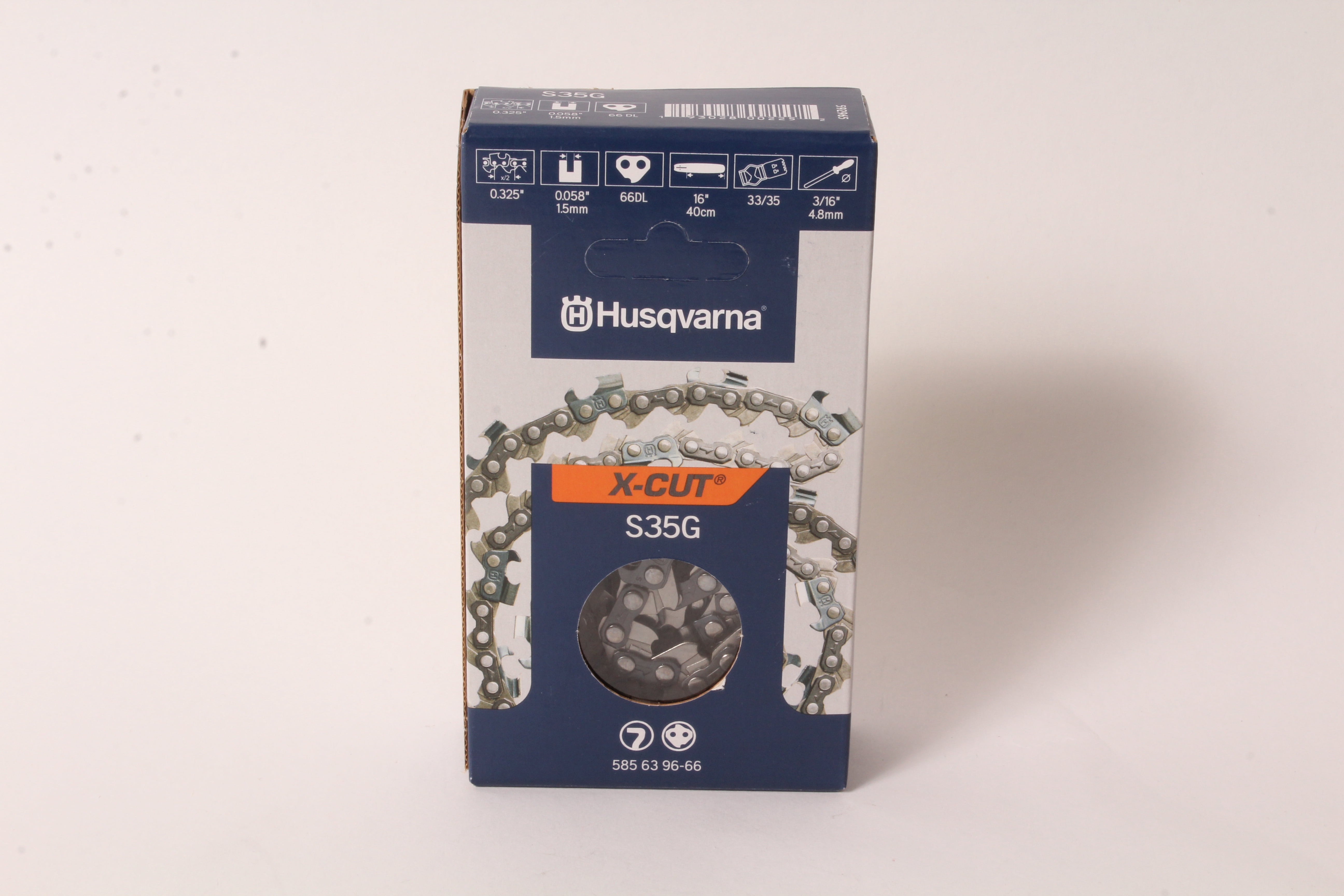 Genuine Husqvarna 585639666 16" .325" .058" 66 DL S35G Chainsaw Chain ...