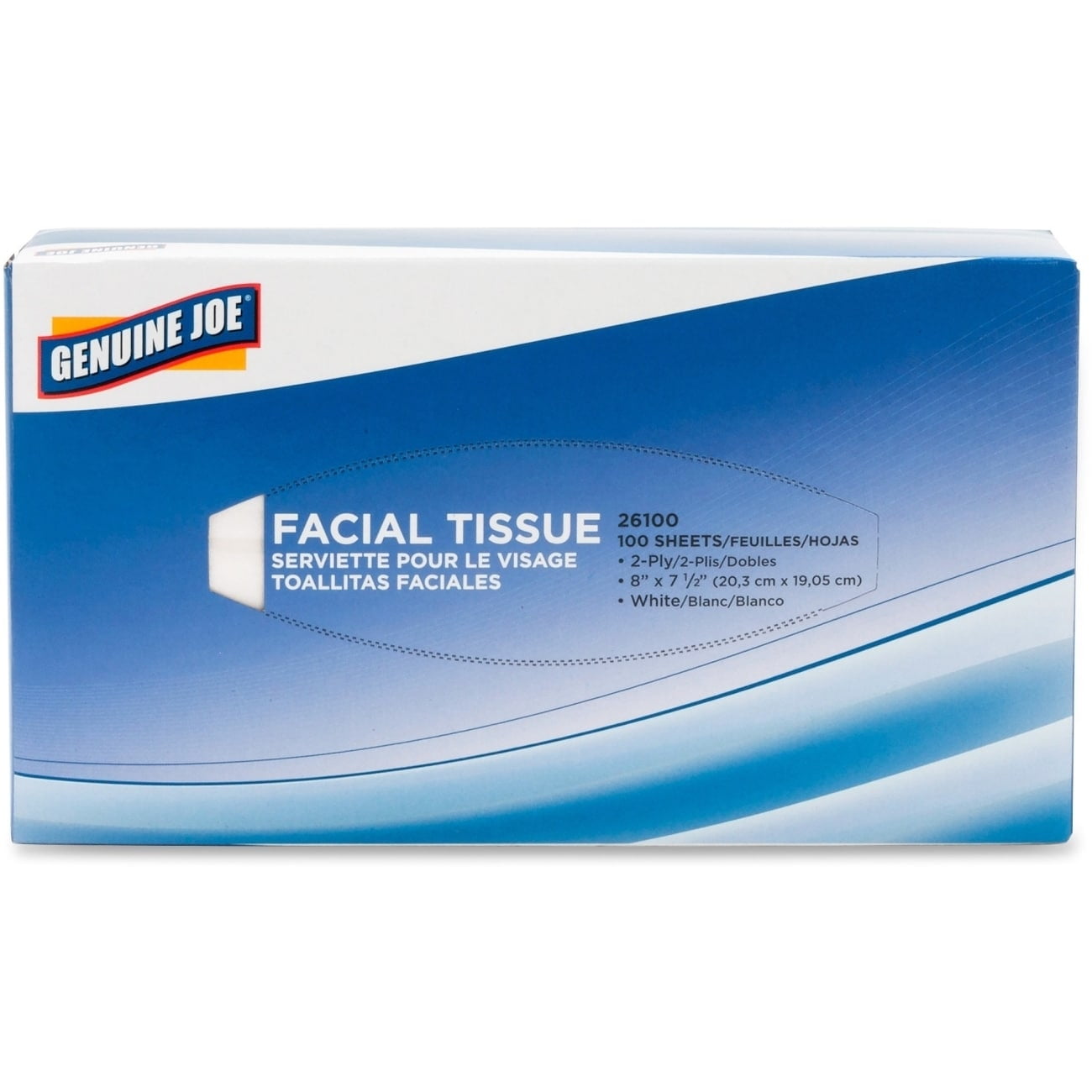 Genuine Joe 2-ply Facial Tissues, Pack of 30, Interfolded Soft Towels ...