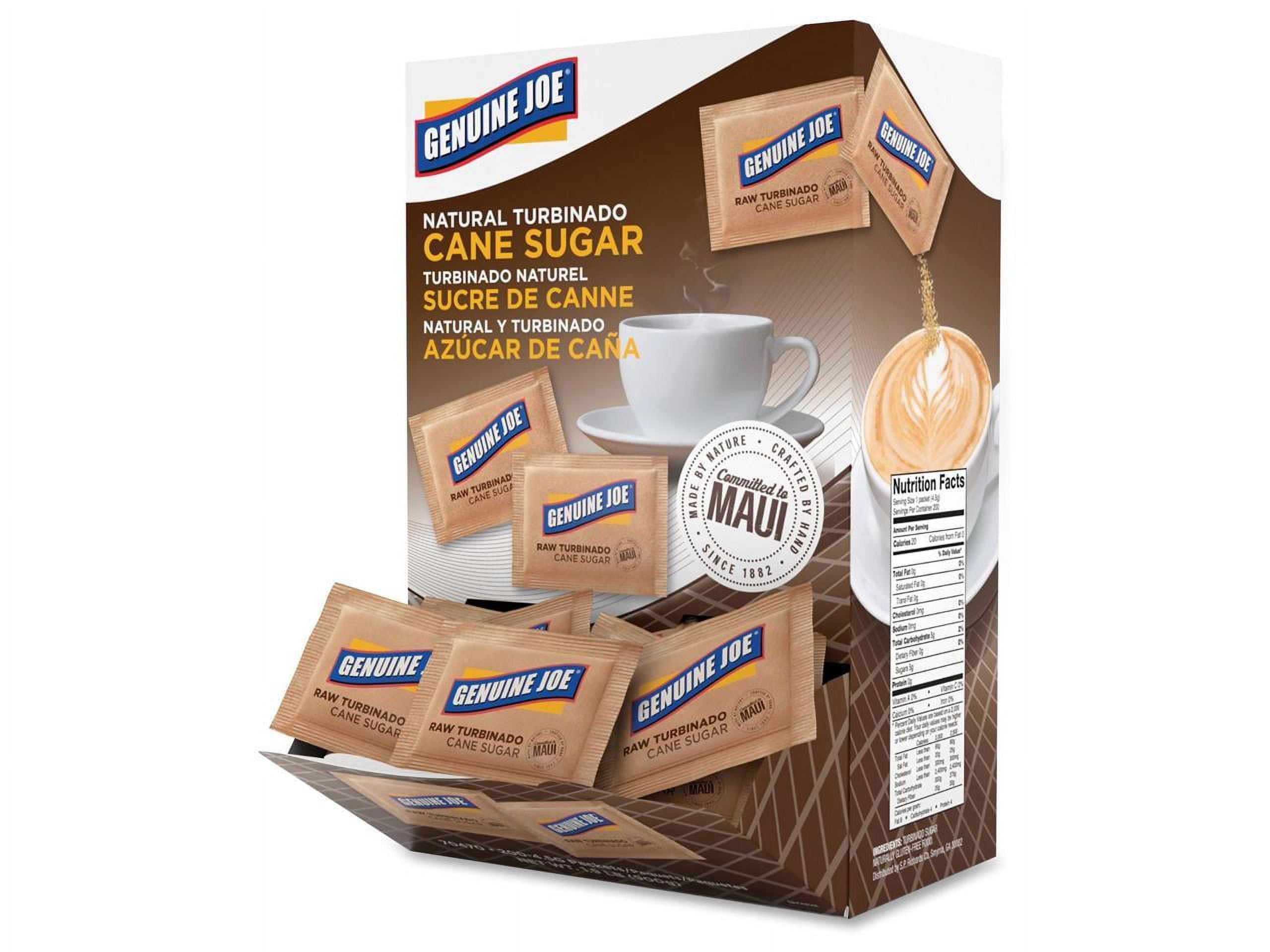 Genuine Joe GJO70470 Turbinado Cane Sugar Packets, 200 / Box - Walmart.com