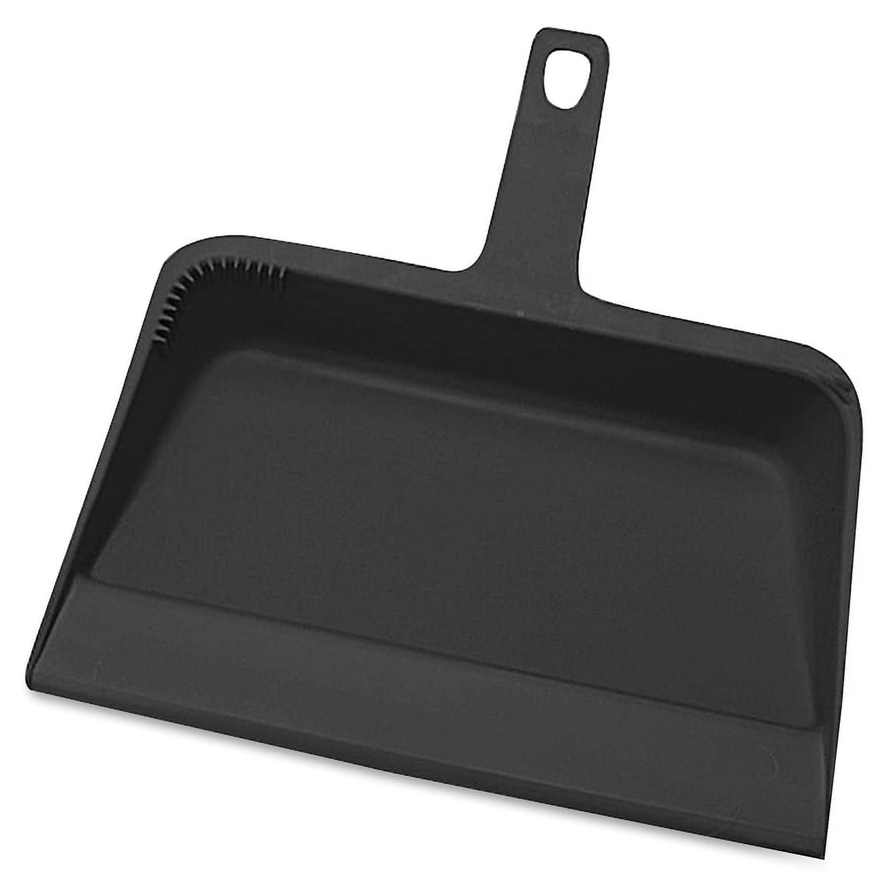 Genuine Joe Large Heavy-duty Plastic Dust Pan - 12" Wide, Black, Bundle ...
