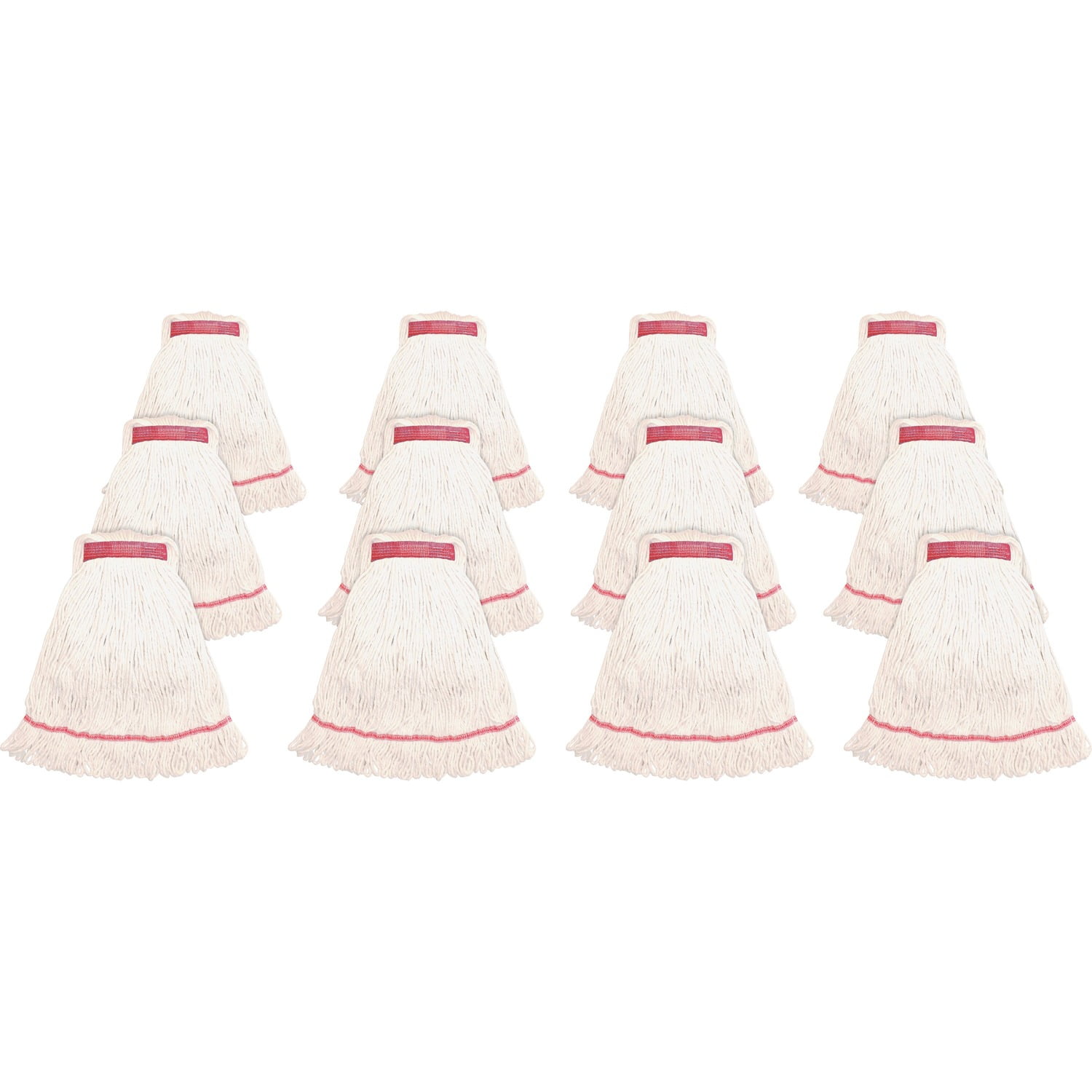 Genuine Joe Narrow Band Blend Lg Loop Wet Mop 12oz. 12/CT White LWH1BCT ...