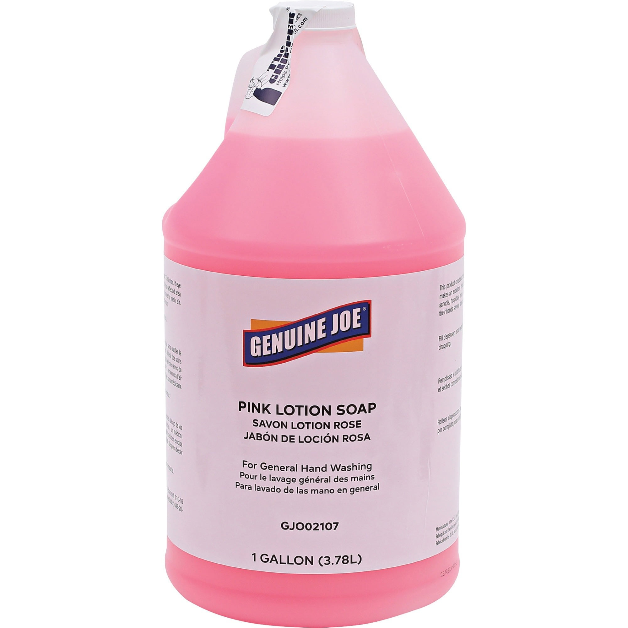 Genuine Joe Pink Lotion Soap Refill, 1 gal (3.8 L) - Hand Wash, Rich ...