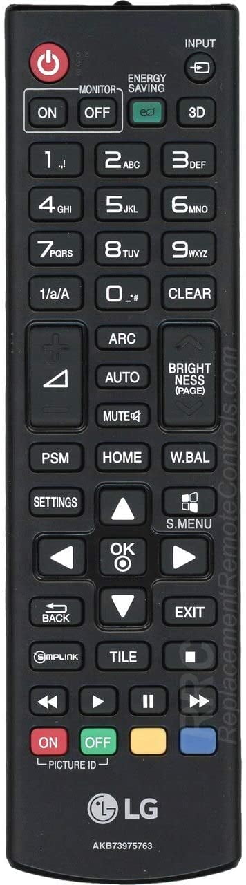 Genuine LG AKB73975763 TV Remote Control - Walmart.com