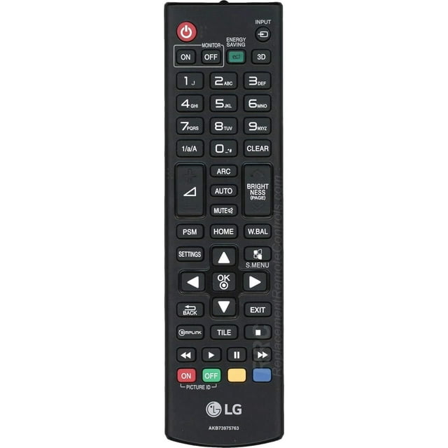 Genuine LG AKB73975763 TV Remote Control - Walmart.com