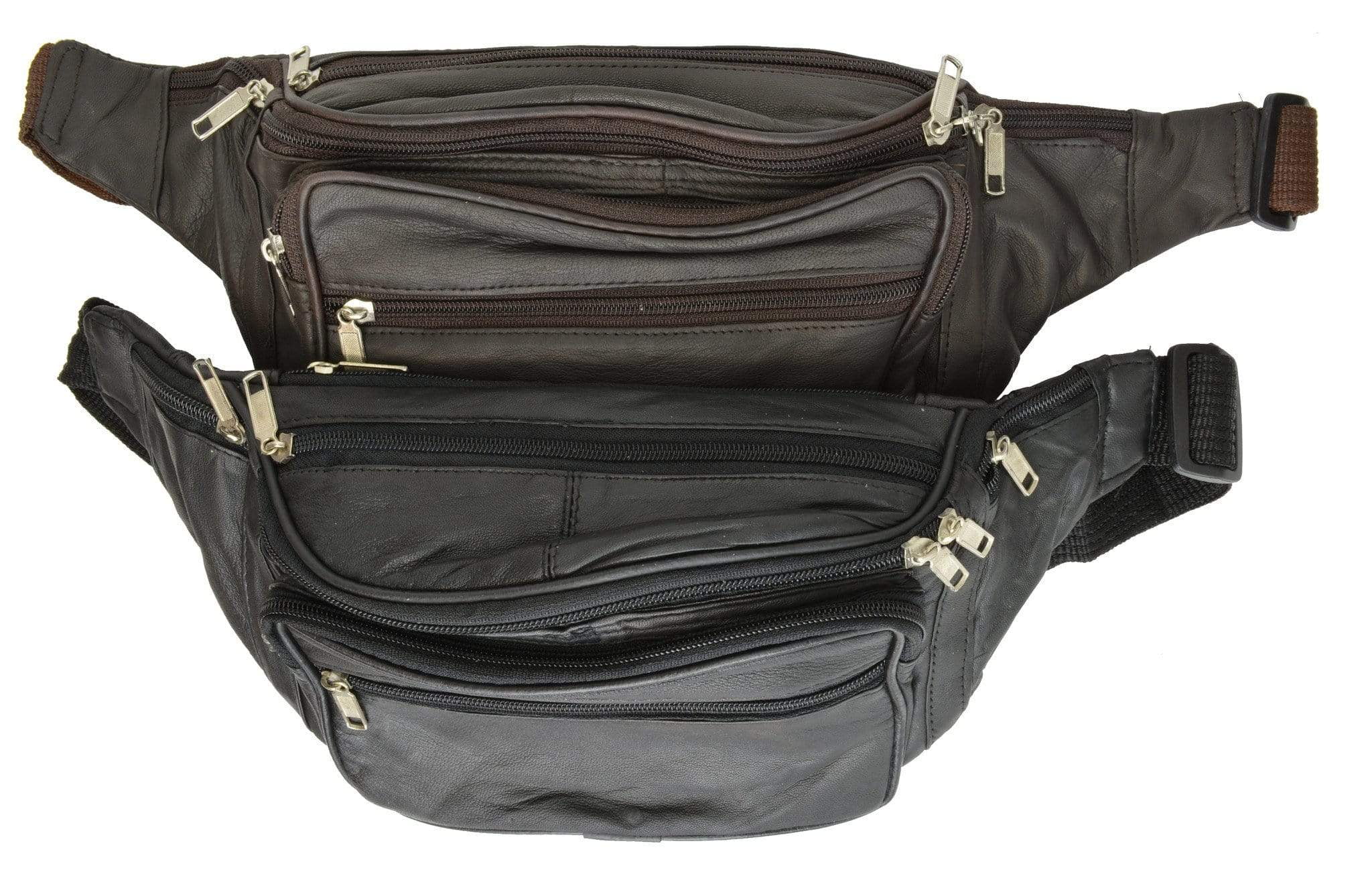 Genuine Lambskin Leather Large Fanny Bag by Marshal Wallet - Walmart.com