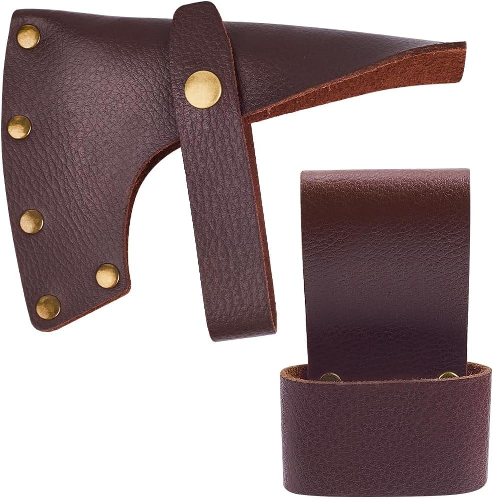 Genuine Leather Axe Sheath 5.9x4.3 Inch Coconut Brown Halloween ...