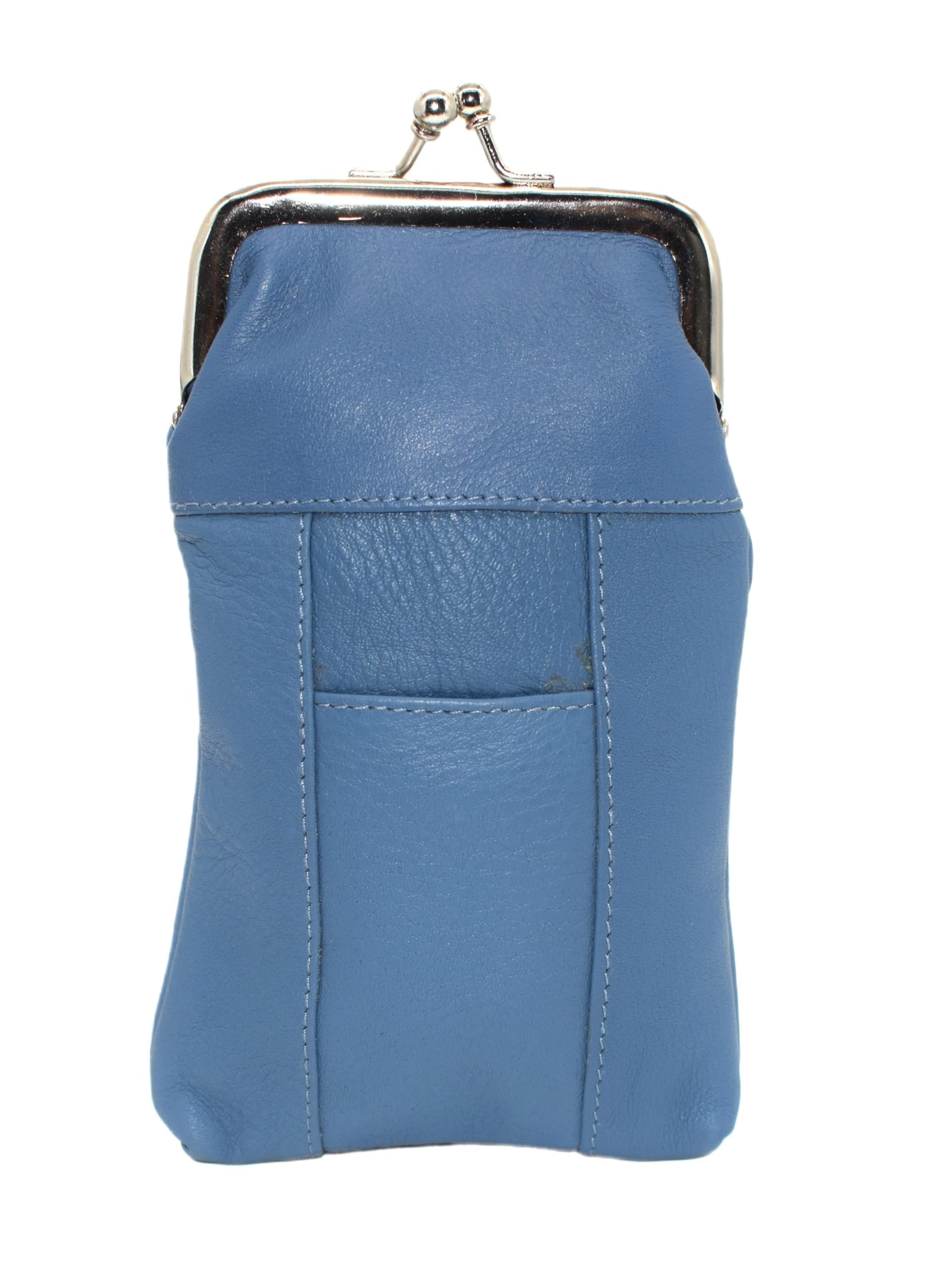 Genuine Leather Baby Blue Cigarette Case Holder Slim Pack Regular or ...