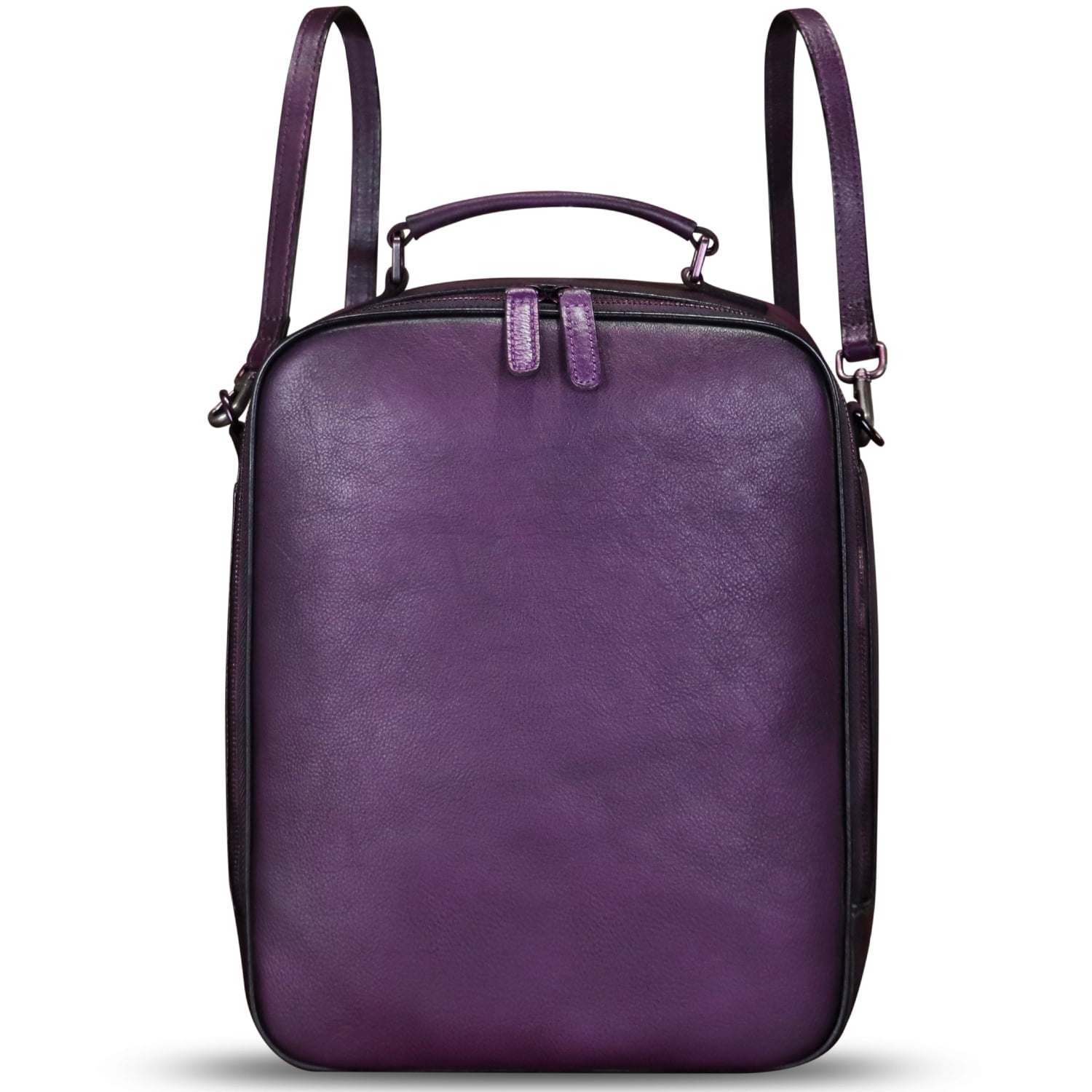 Genuine Leather Backpack Purses for Men and Women Vintage Knapsack ...