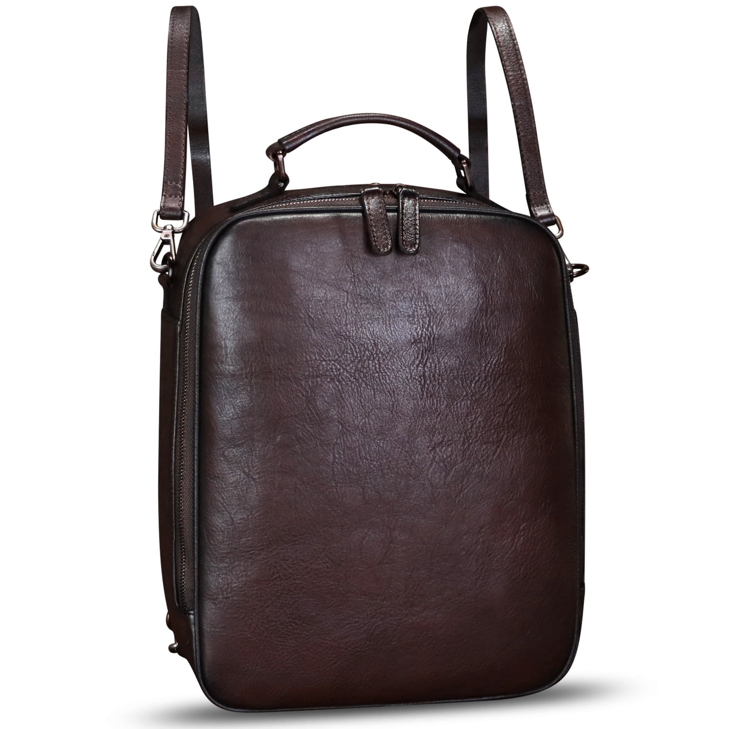 Genuine Leather Backpack Purses for Men and Women Vintage Knapsack ...