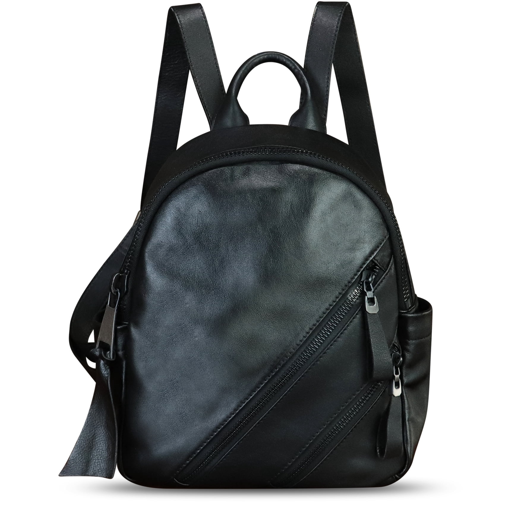 Genuine Leather Backpack for Women Hand Painted Knapsack Purses Casual ...