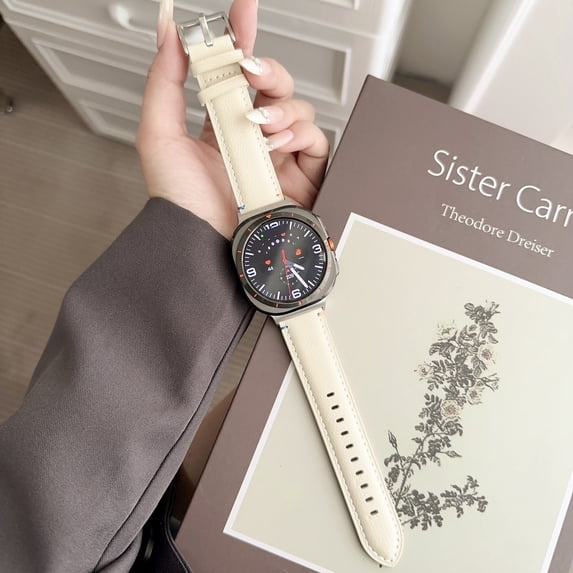 Genuine Leather Bands Compatible with Samsung Galaxy Watch Ultra 47mm ...