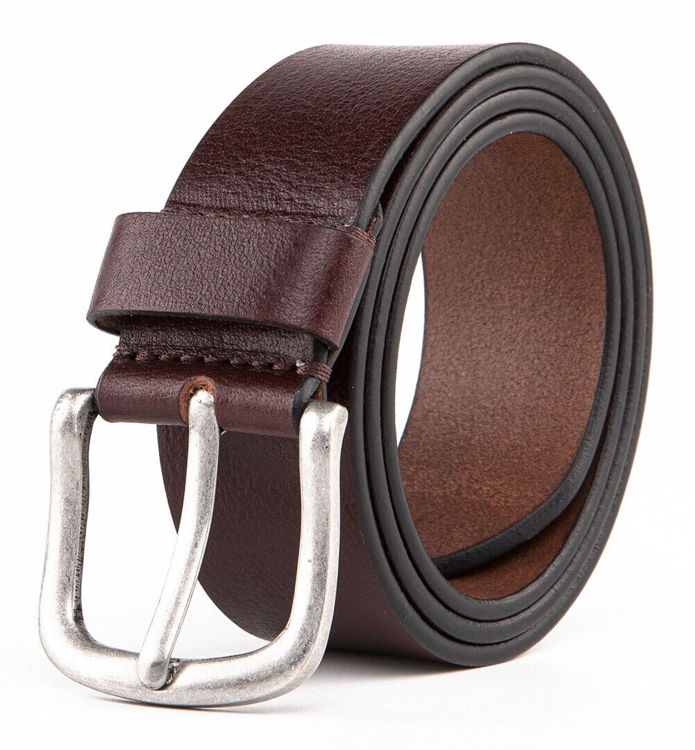 Fabio Valenti Scratch Resistant Men's Genuine Leather Belt, Brown, 36/ ...