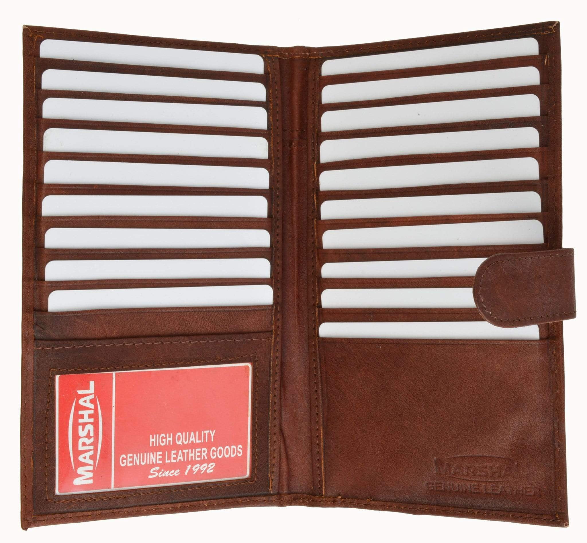 Genuine Leather Bifold Credit Card Holder Wallet With Snap 1629 CF (C ...
