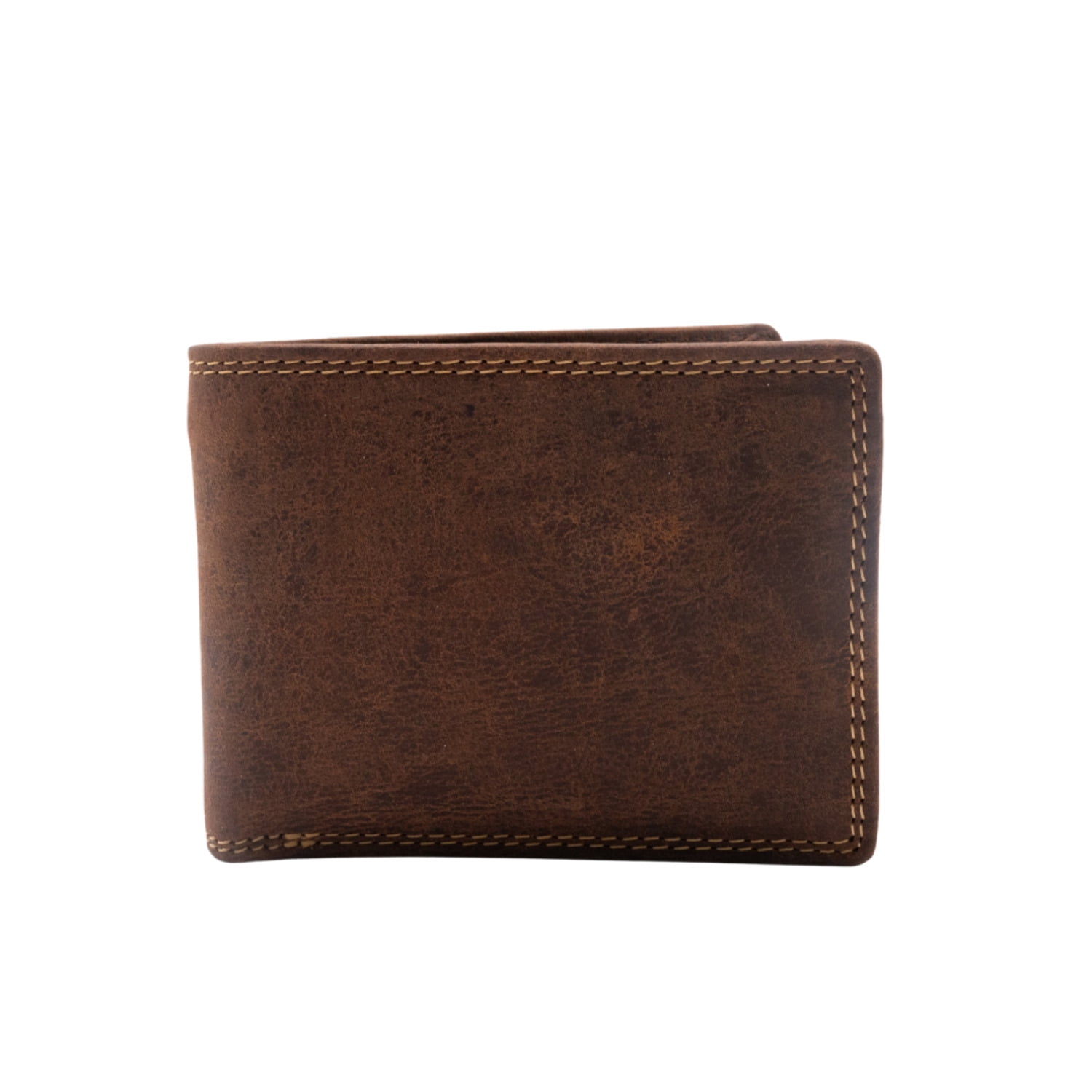 Genuine Leather Bifold Wallets For Men RFID Blocking Slim Mens Wallet ...