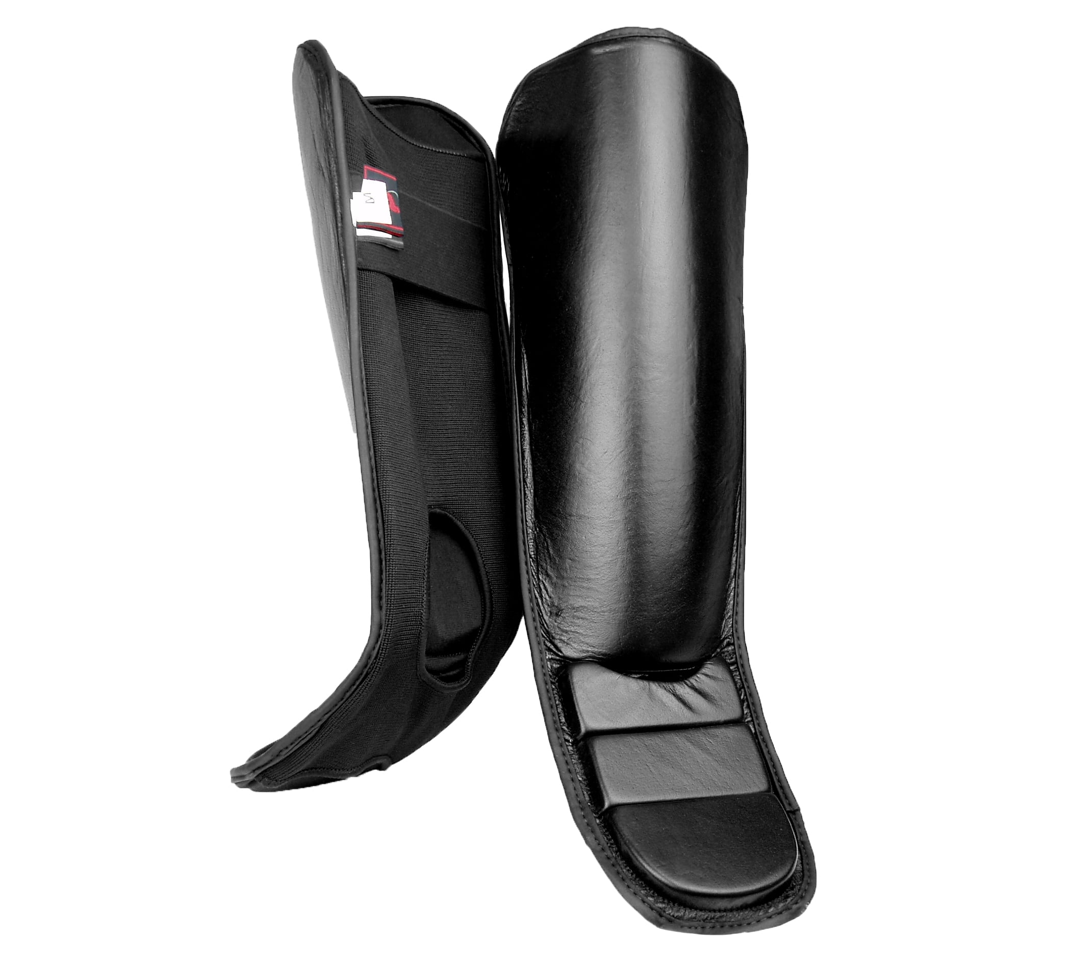 Genuine Leather Black Shin & Instep Guard, MMA, Kickboxing, Muay Thai ...