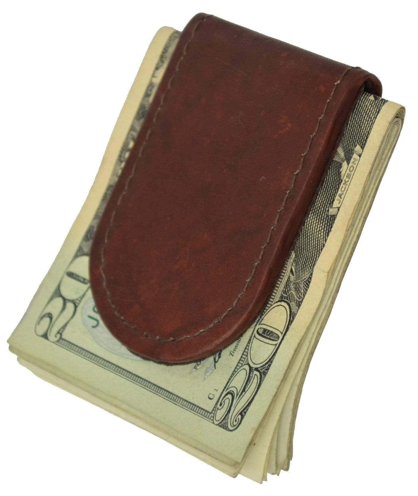 Genuine Leather Black Strong Magnetic Money Clip 812 CF (C) - Walmart.com