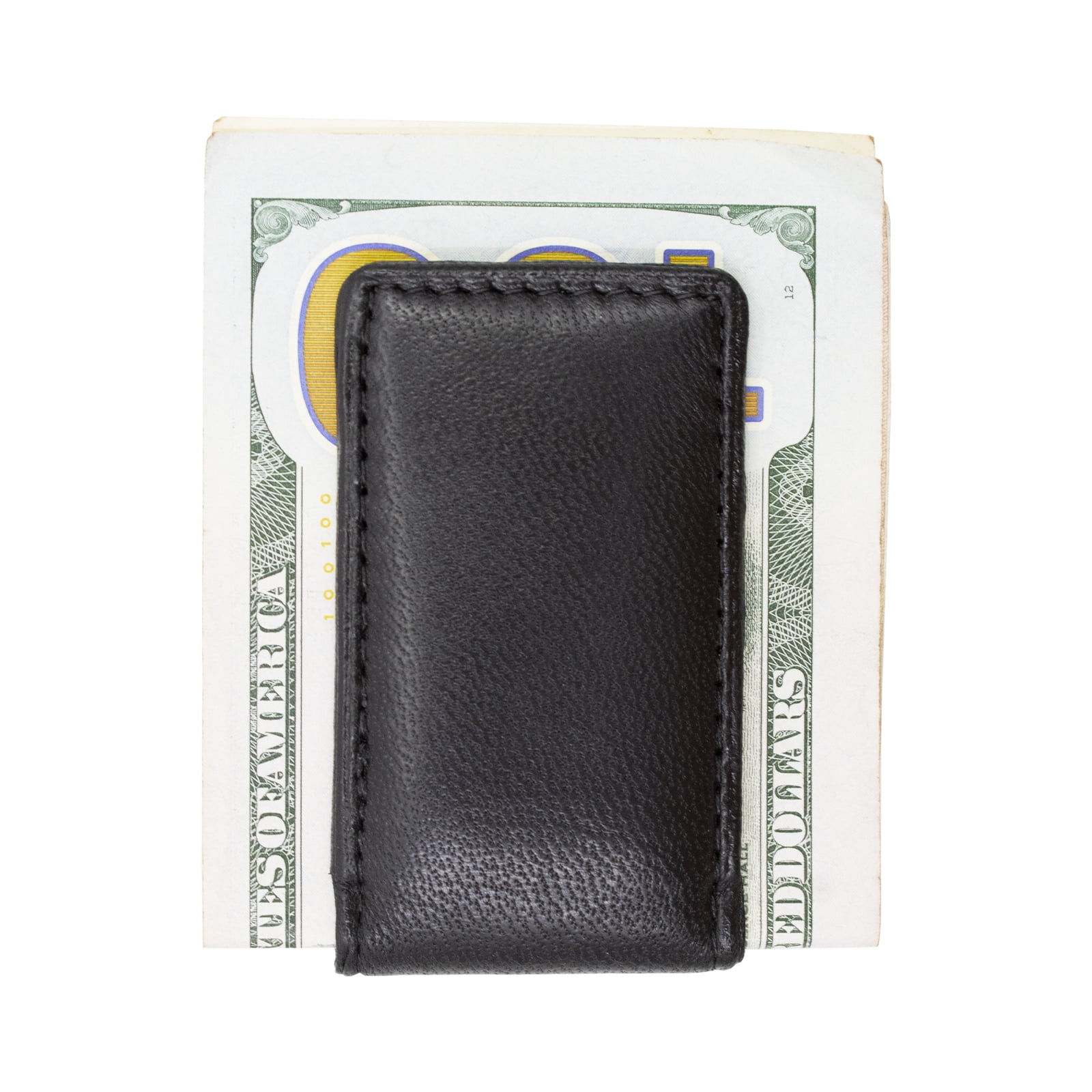 Genuine Leather Black Strong Magnetic Money Holder | Clip for Men ...