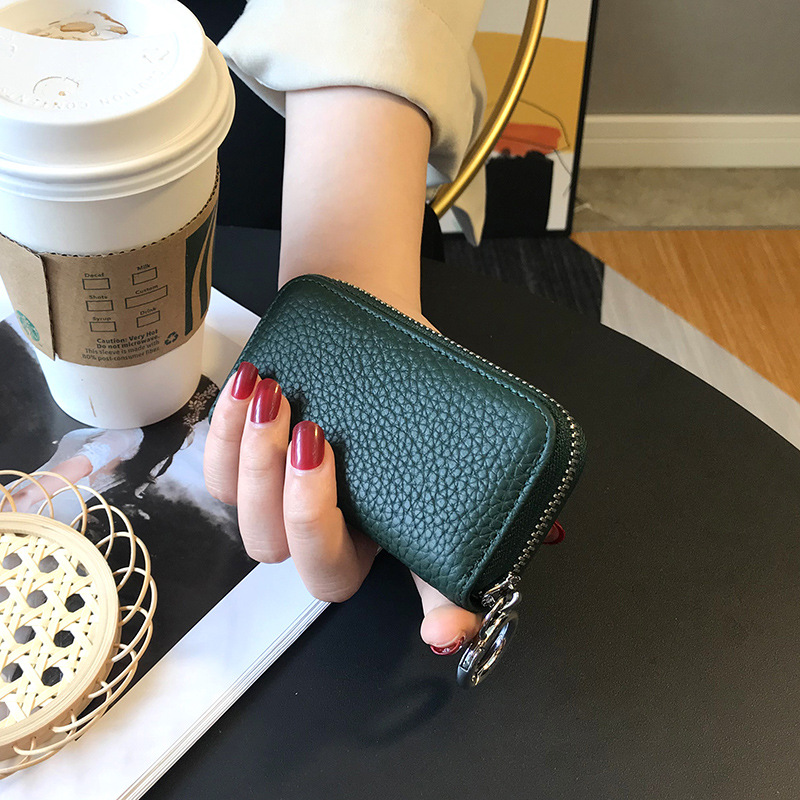 Genuine Leather Car Key Wallets Solid Color Minimalistic Unisex Key ...