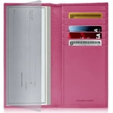 Genuine Leather Checkbook Cover For Men And Women - Checkbook Holder ...