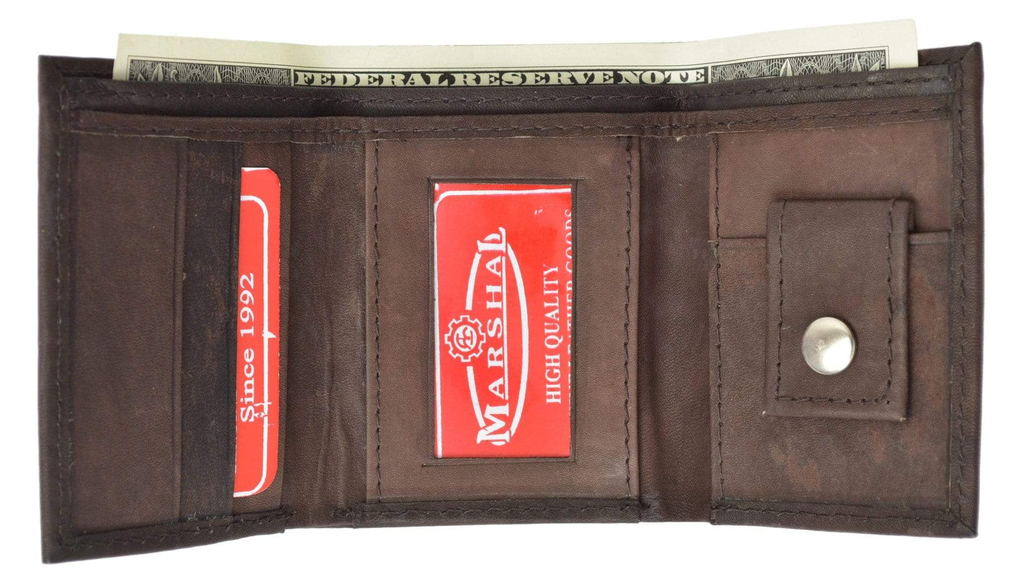 Genuine Leather Childrens Small Trifold Kids Wallet Gift 825 - Walmart.com