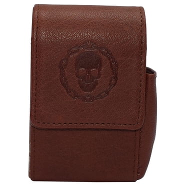 Leatherboss Genuine Leather Cigarette Case with Cell Phone Pocket ...