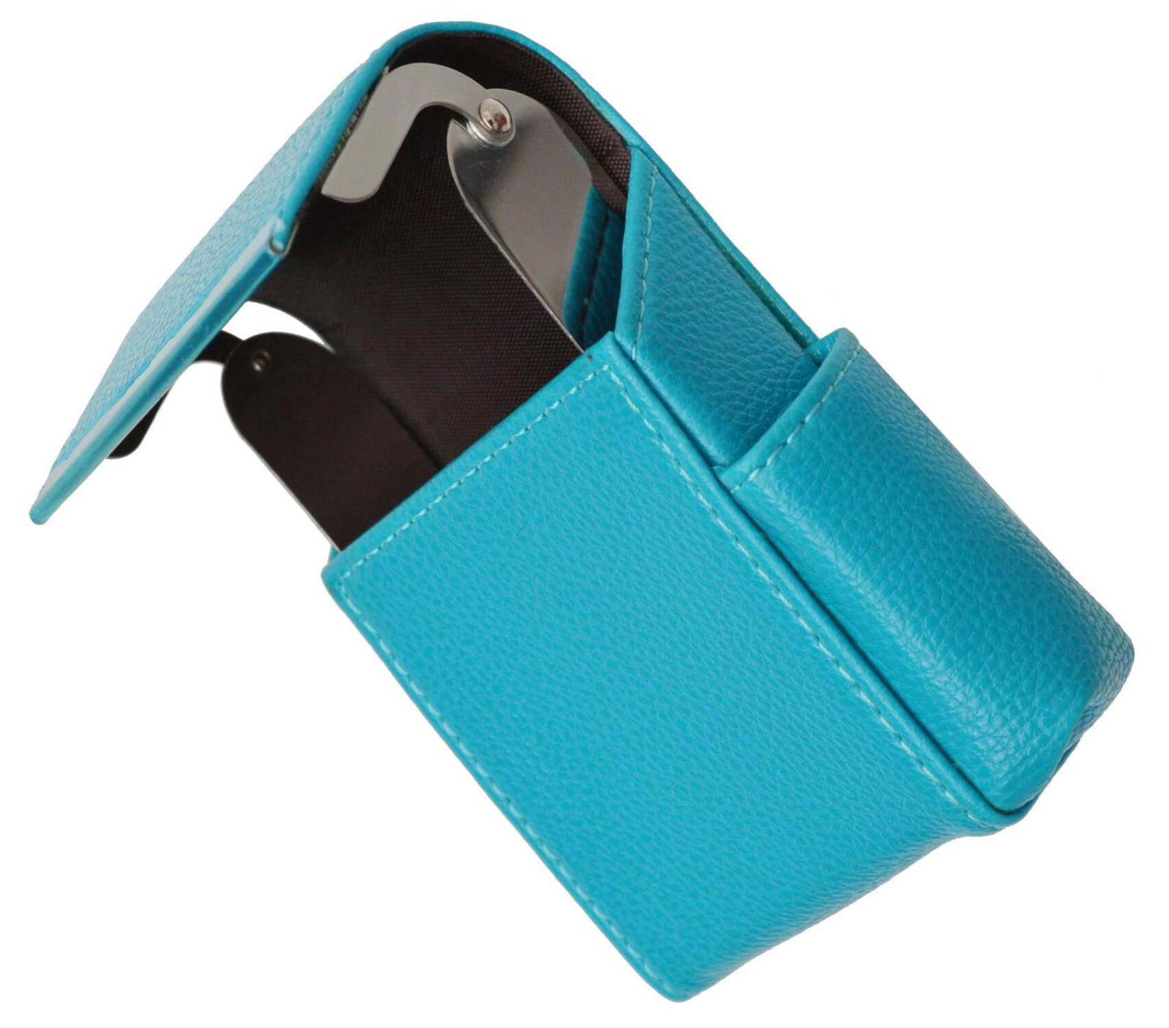 Genuine Leather Cigarette Carrying Case Hard Smoke Pack Holder Flip-Top ...