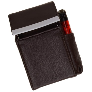 Leatherboss Genuine Leather Cigarette Case with Cell Phone Pocket ...