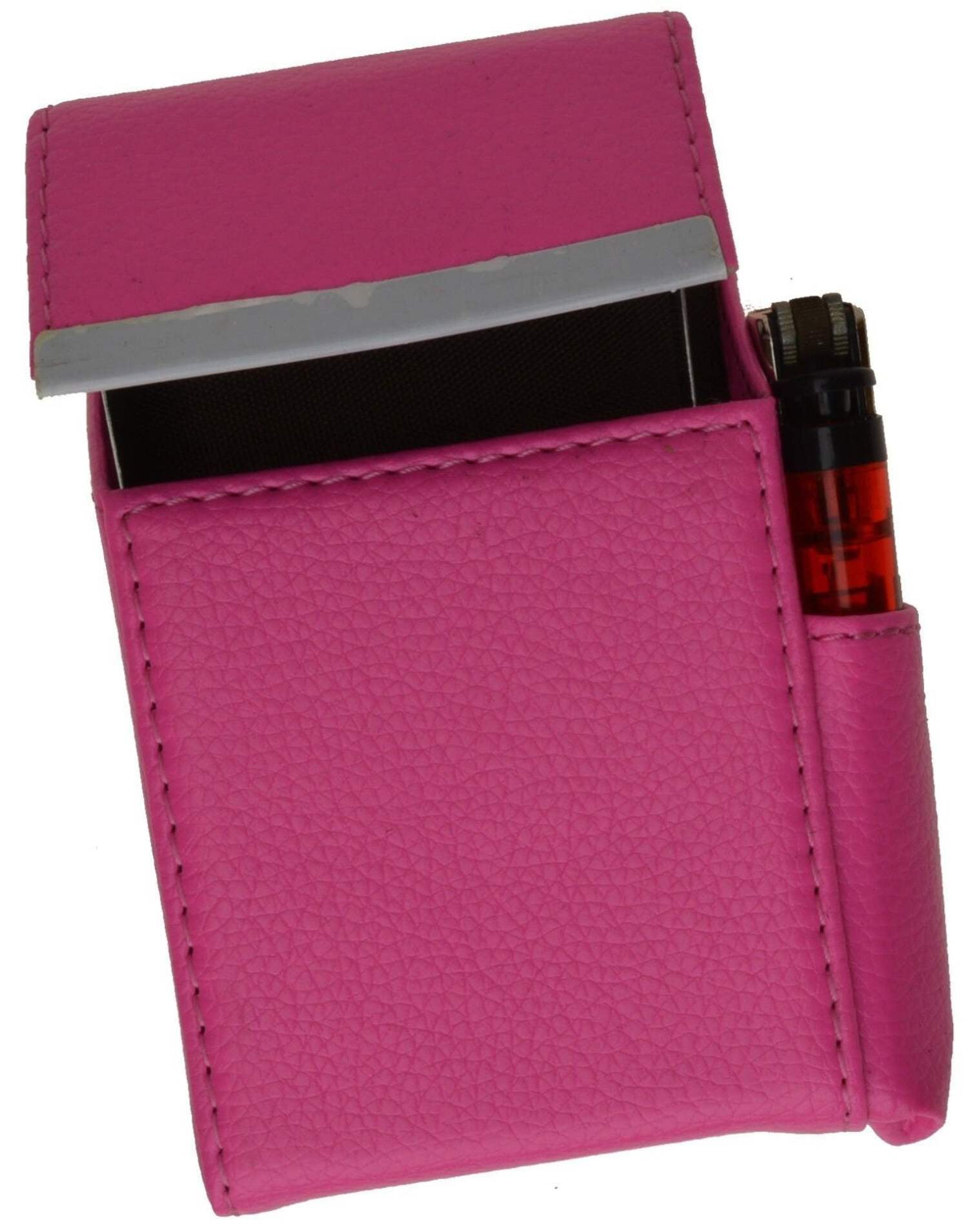 Genuine Leather Cigarette Pack Holder Flip-Top Pouch Smoke Carrying ...