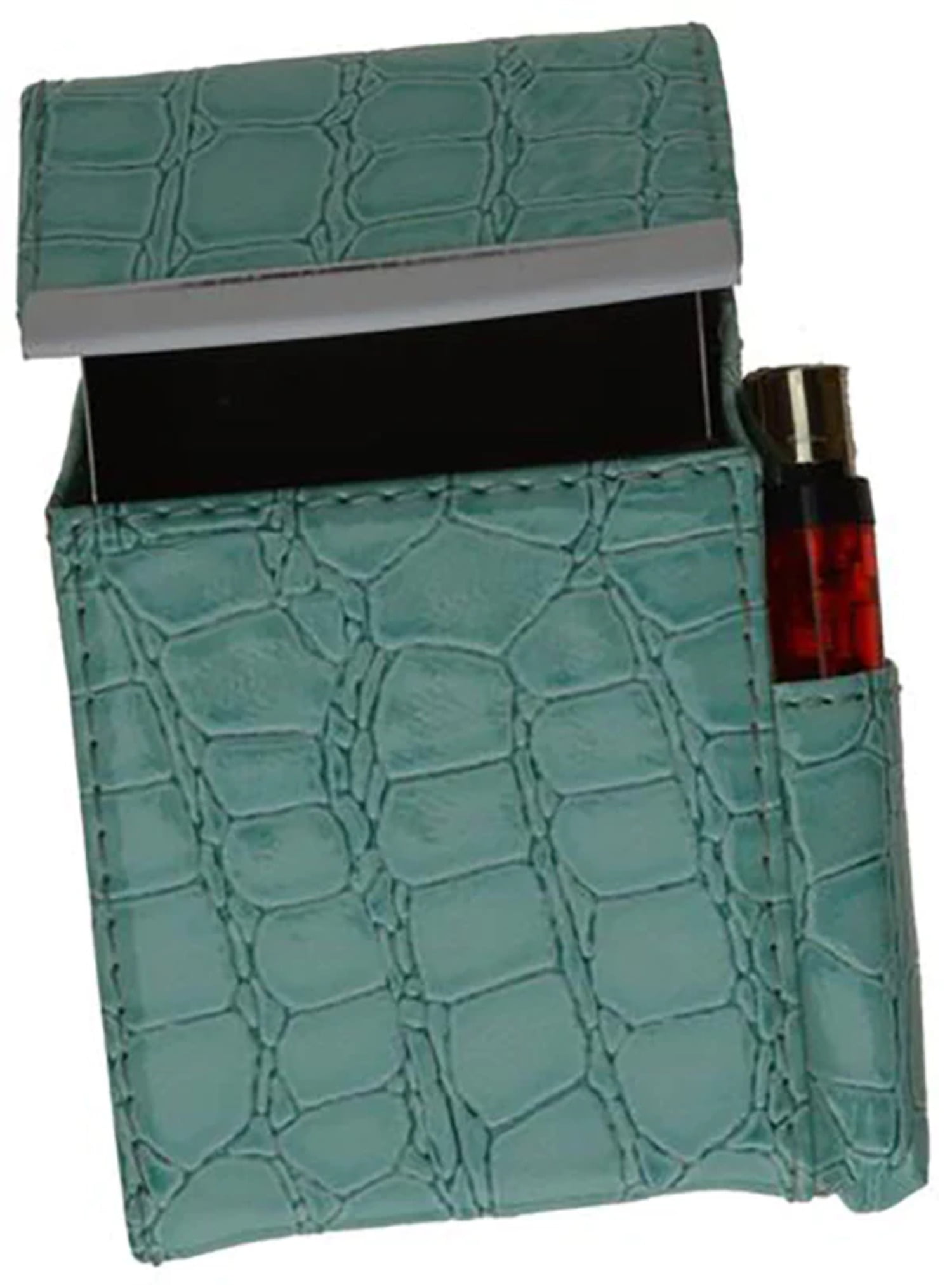 Genuine Leather Cigarette Pack Holder Flip-Top Pouch Smoke Carrying ...