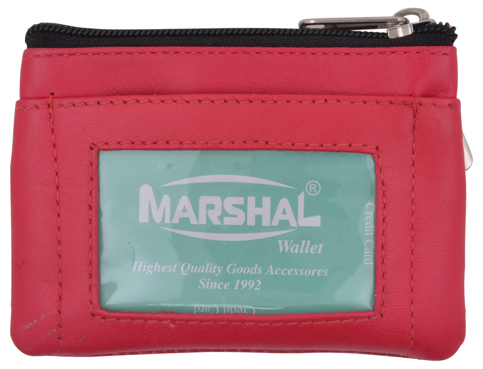 Marshal Wallet, Genuine Leather Coin Change Purse, ID Window, 2 ...
