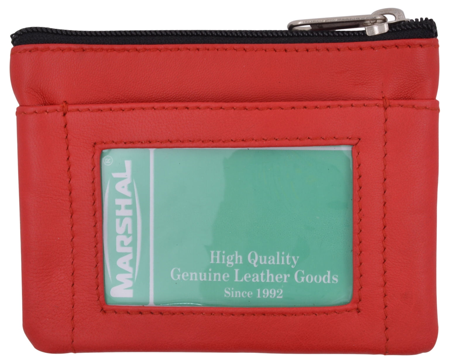 Marshal Wallet Genuine Leather Coin Change Purse, Front ID Window, Key ...