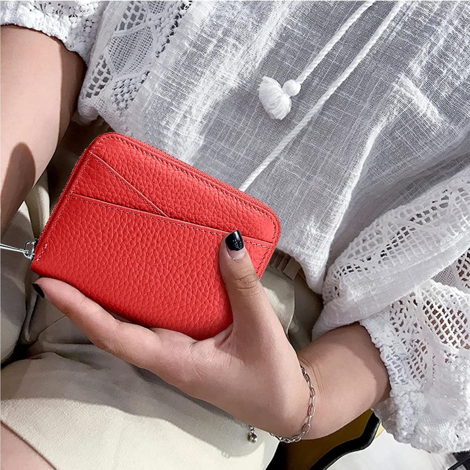 Genuine Leather Coin Purse,Small Women Wallets,Cute Zipper Ladies ...