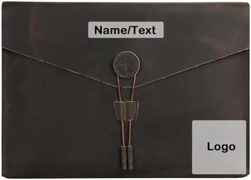 Genuine Leather Envelope Document Holder， Leather File Folder Organizer ...