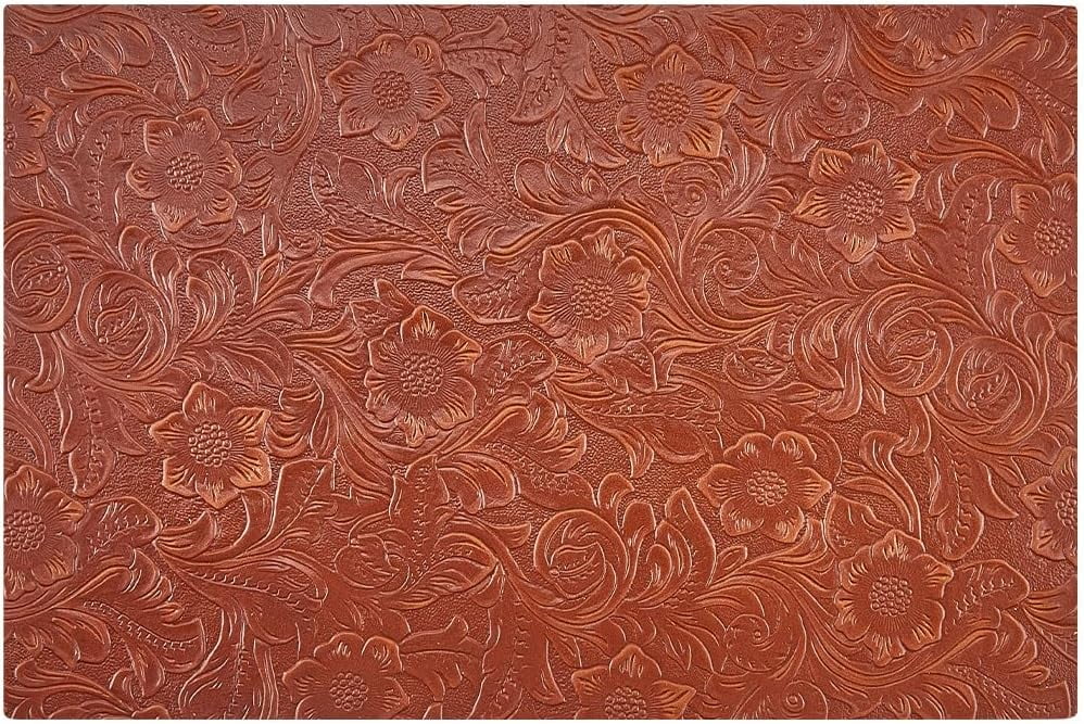 Genuine Leather Fabric 12x8 Inch Embossed Leather Sheets 1.6mm Thick ...