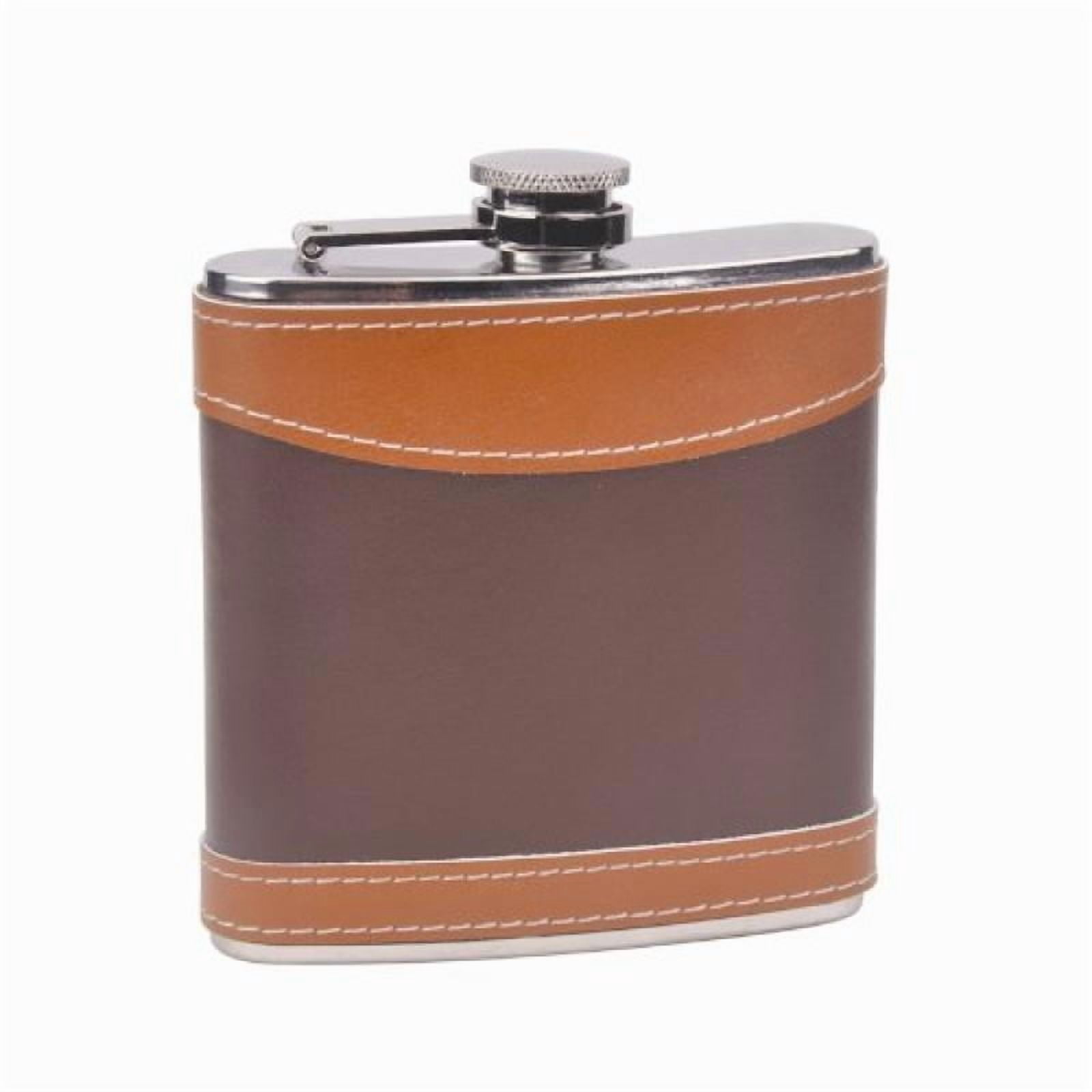 6oz Leather Wrapped Hip Flask - Walmart.com
