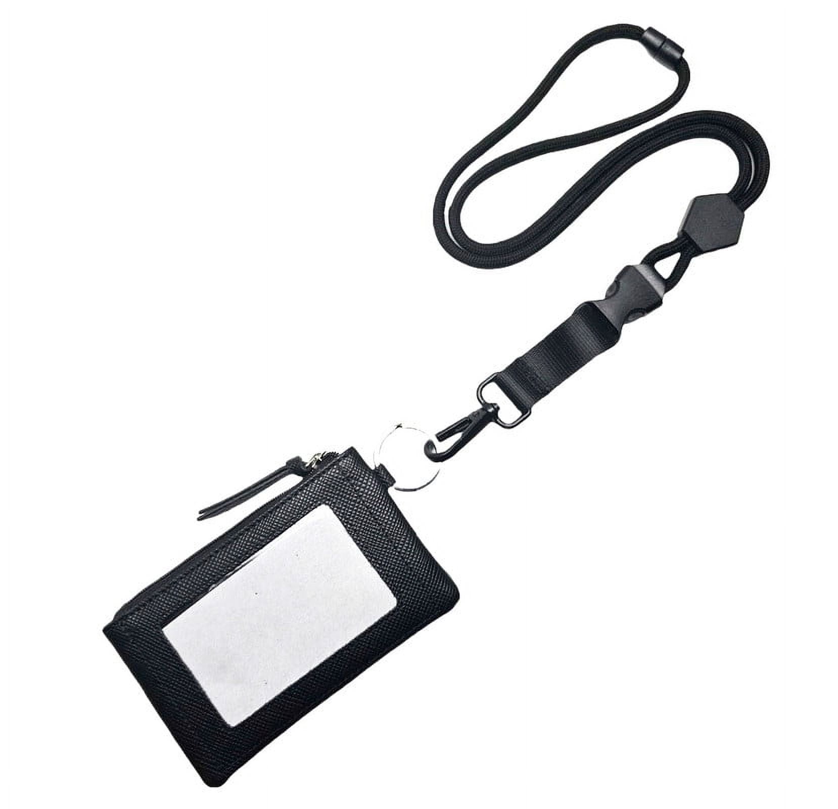 Genuine Leather ID Case with Key Ring, Saffiano Leather Coin Purse ...