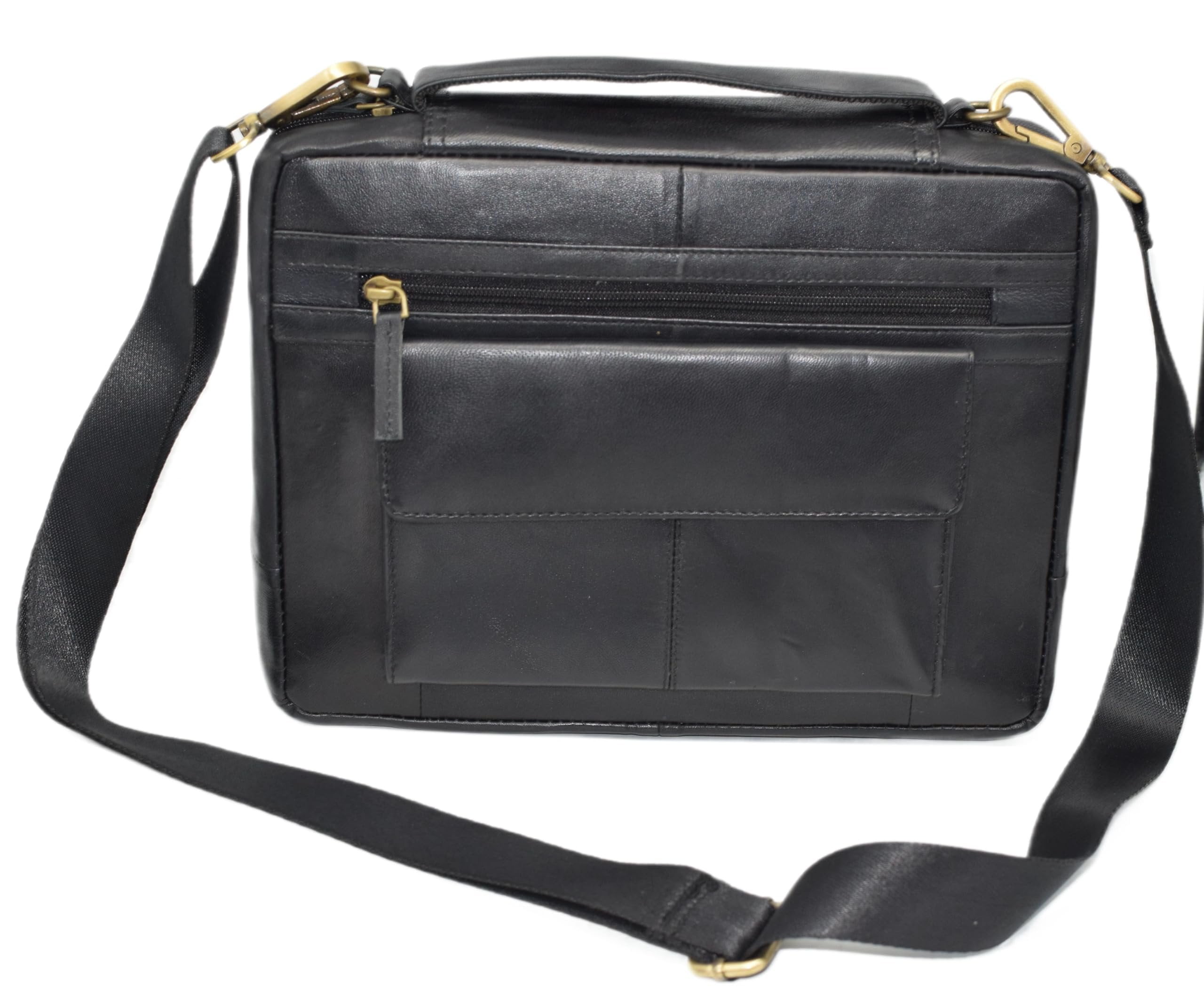 Genuine Leather Large Bible Cover - Book Case Bag with Durable Handle ...