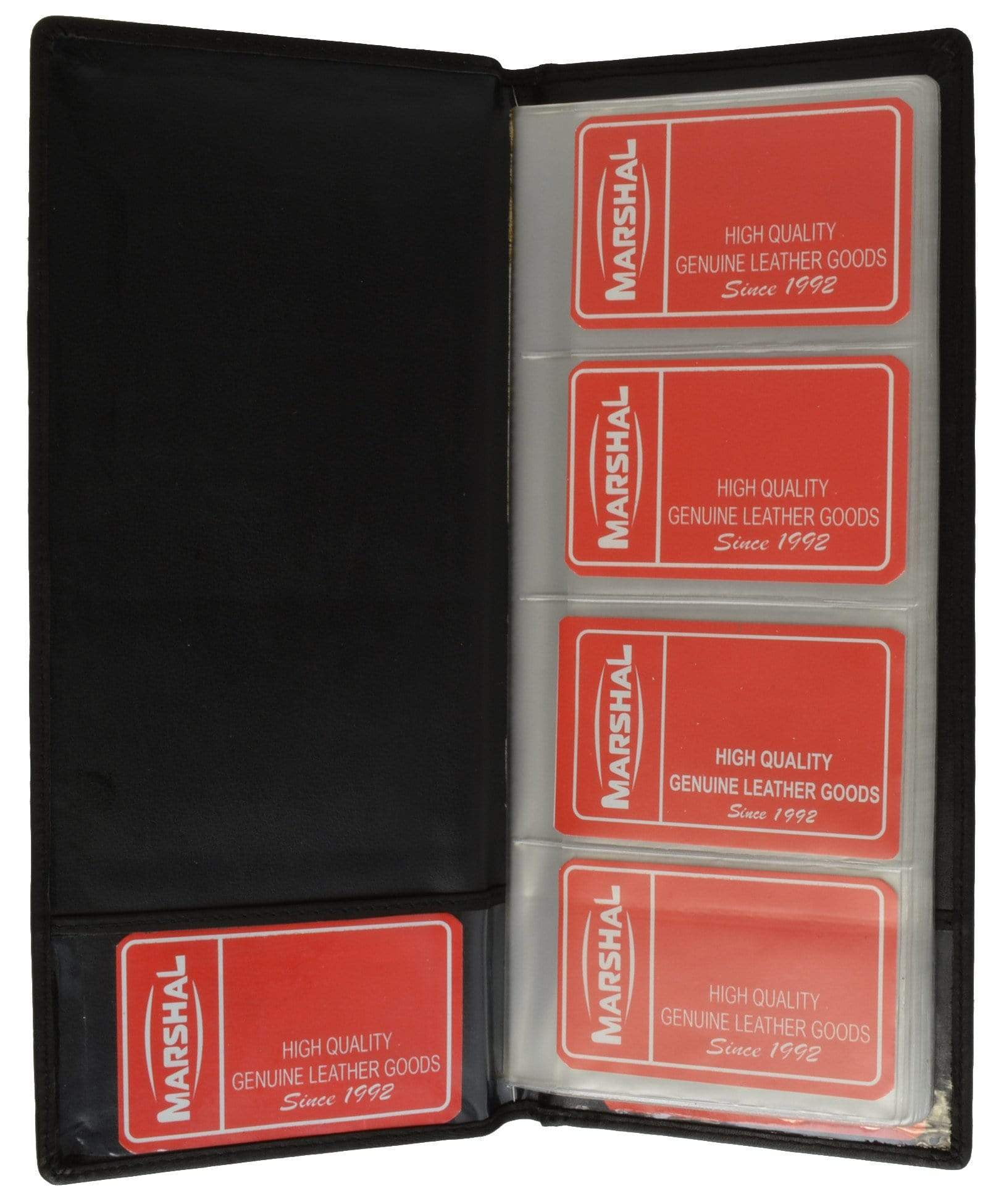 Genuine Leather Large Business Card Holder Book Organizer Office ...