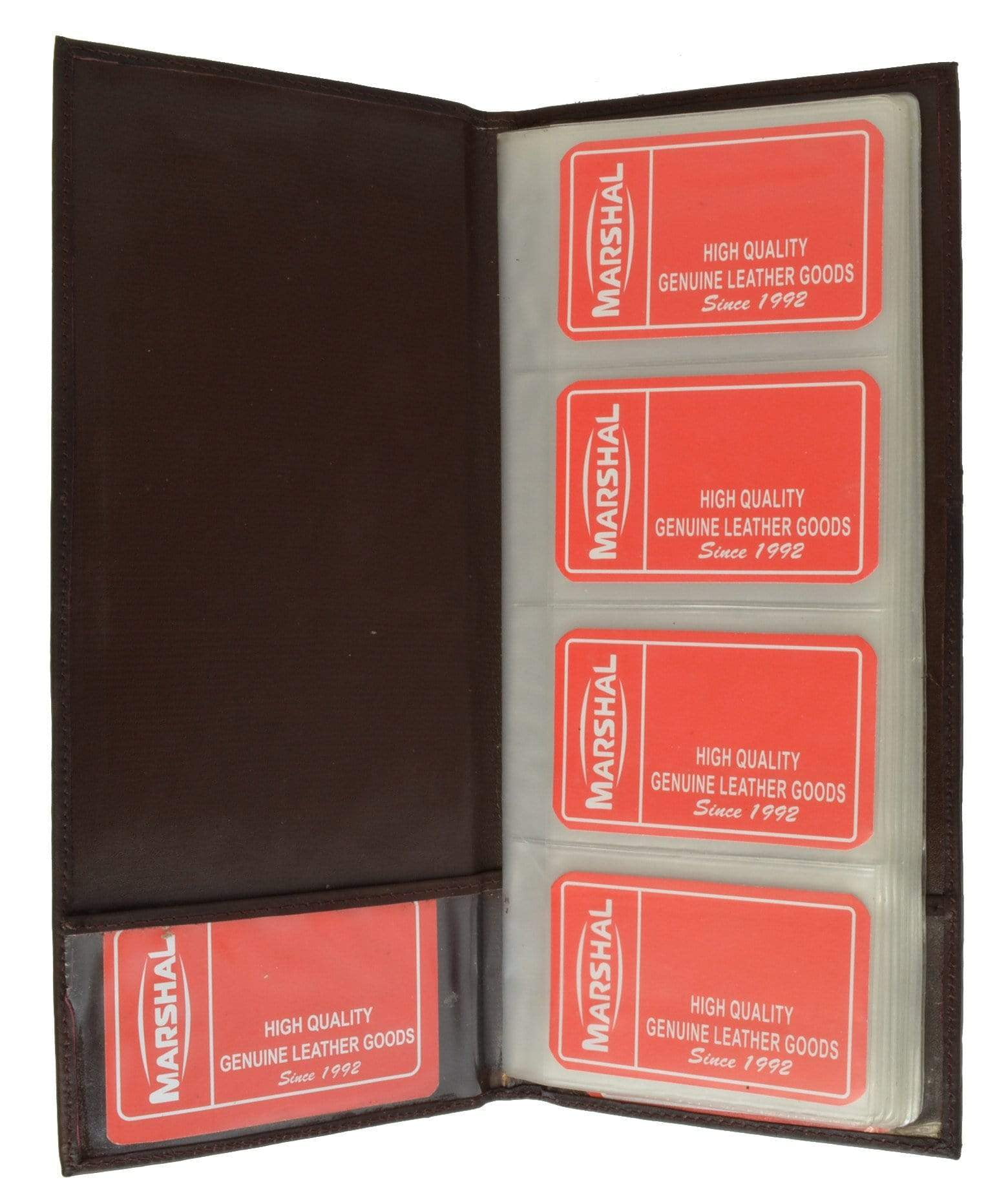 Genuine Leather Large Business Card Holder Book Organizer Office ...
