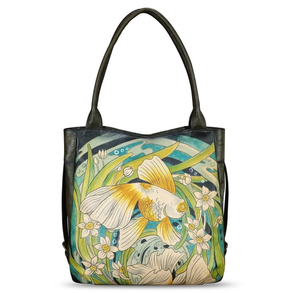 Anna by Anuschka Hand Painted Women’s Genuine Leather Small Satchel ...