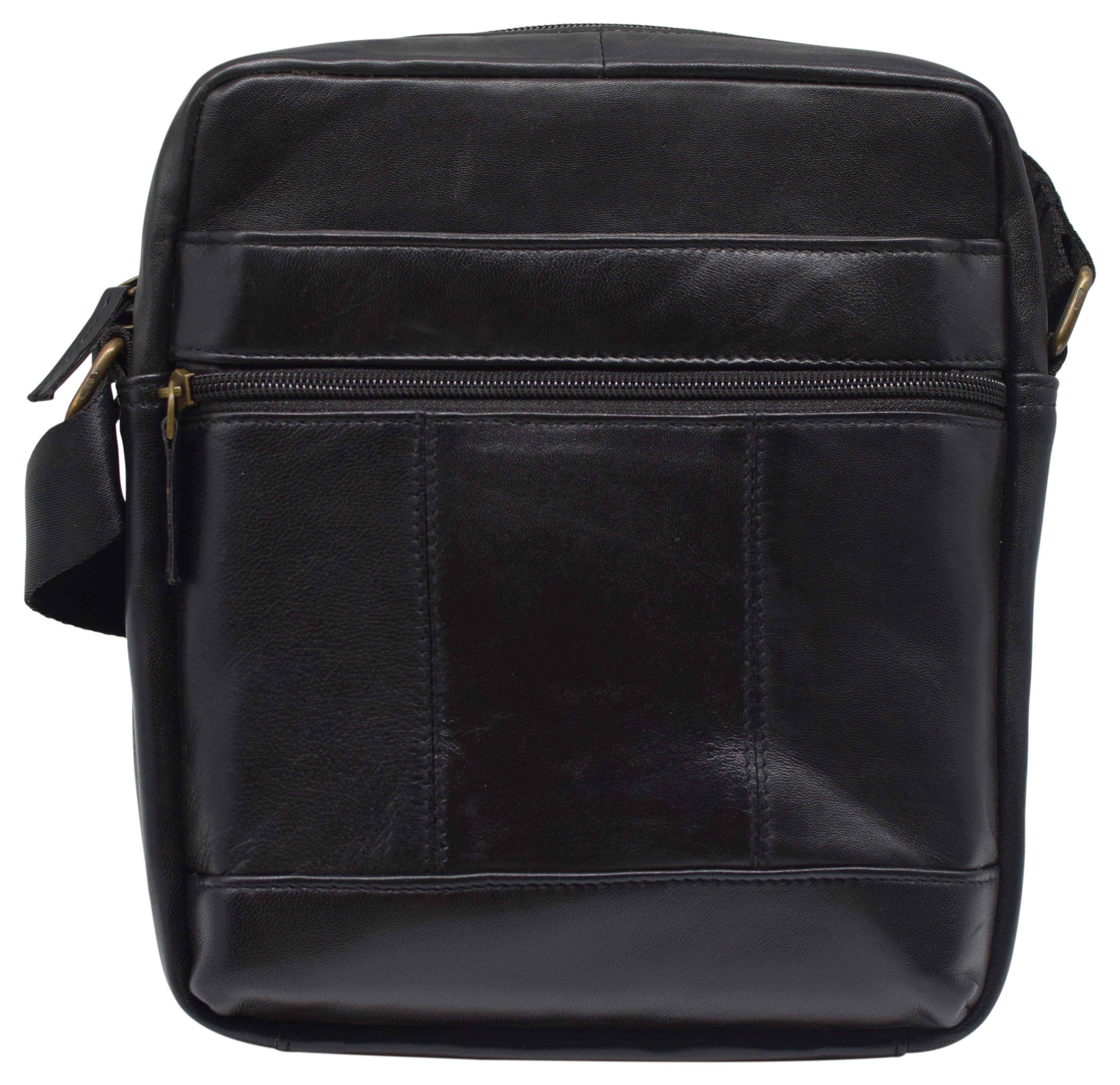 Genuine Leather Man Purse Shoulder Bag Small Mens Crossbody Messenger ...