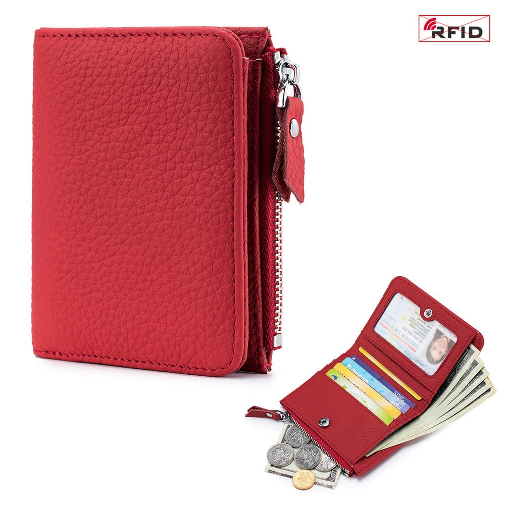 Genuine Leather Men Women Cute Short Wallet Luxury Solid Zipper Coin ...