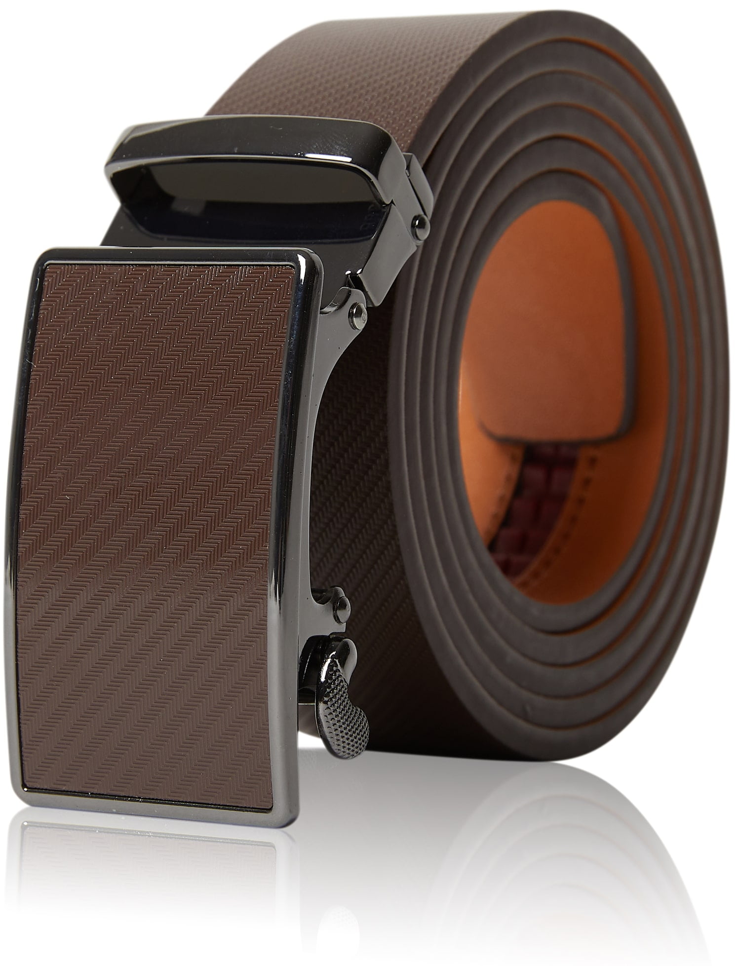 Genuine Leather Mens Ratchet Belt Belts For Men With Adjustable ...
