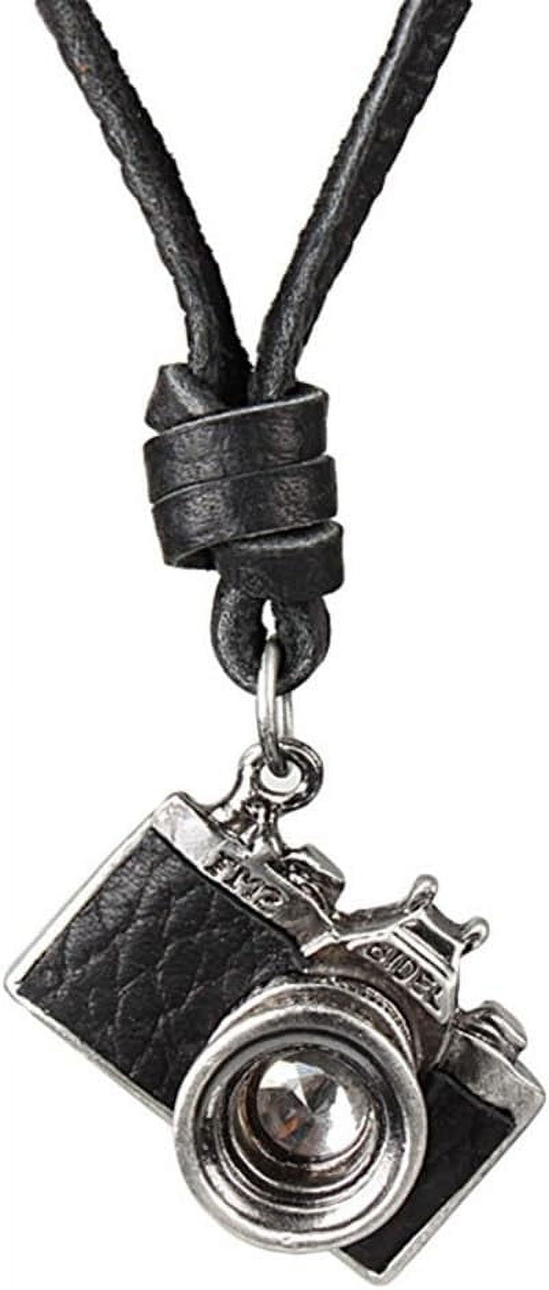 Genuine Leather Necklace - Cool Punk Rock Jewelry - Choker Pendant ...